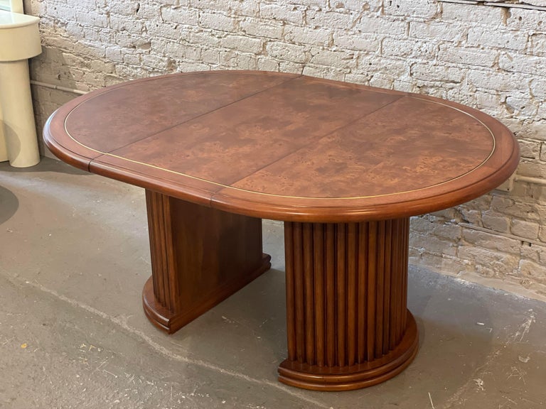 1980s, Burled Wood Vintage Dining Table at 1stDibs