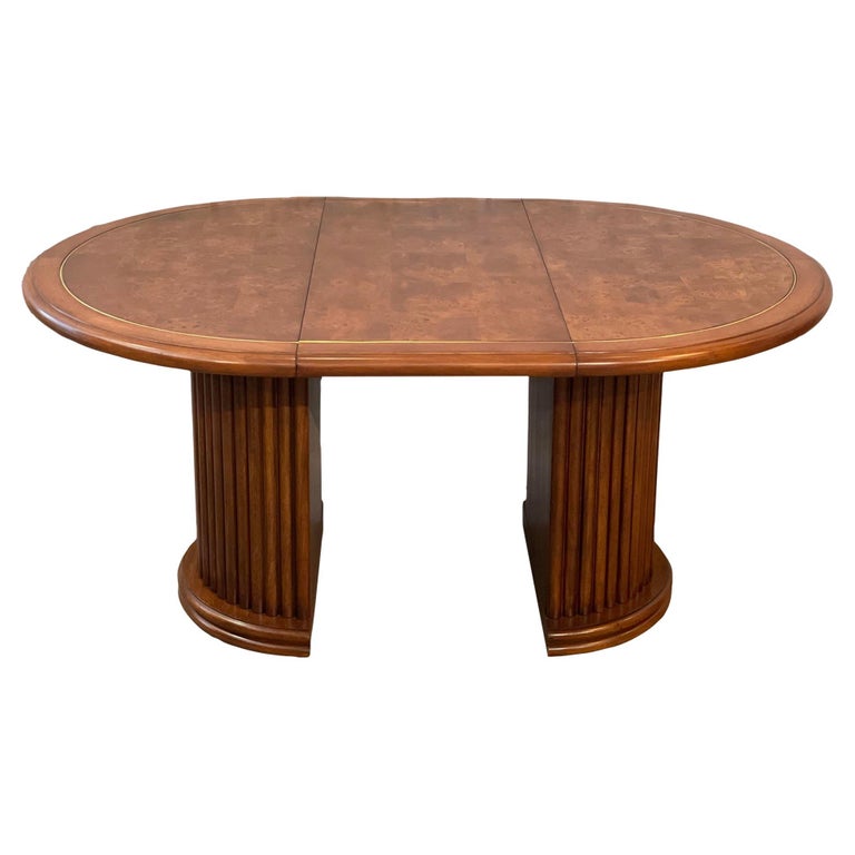 1980s, Burled Wood Vintage Dining Table at 1stDibs