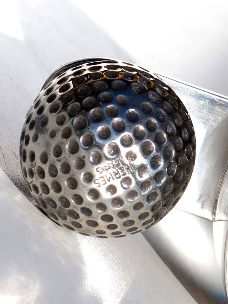 1980s by Hermes Paris Silver Golf Ball Magnifying Lens For Sale at 1stDibs
