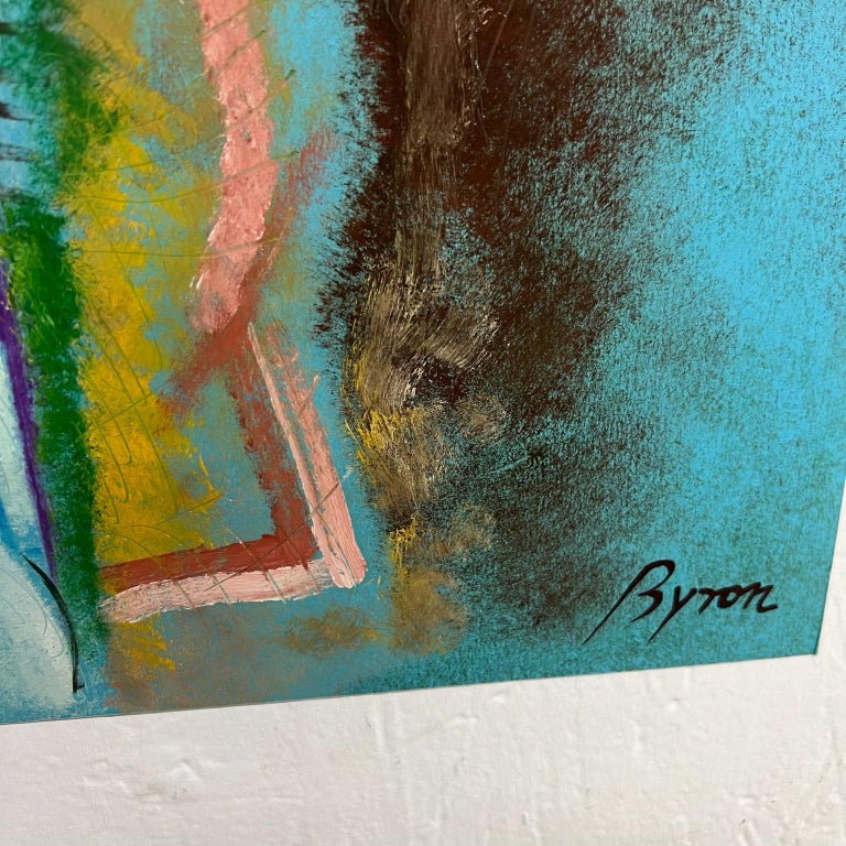 1980s Byron Gálvez Modernism Dreamy Blue Abstract Artwork Mexico For ...