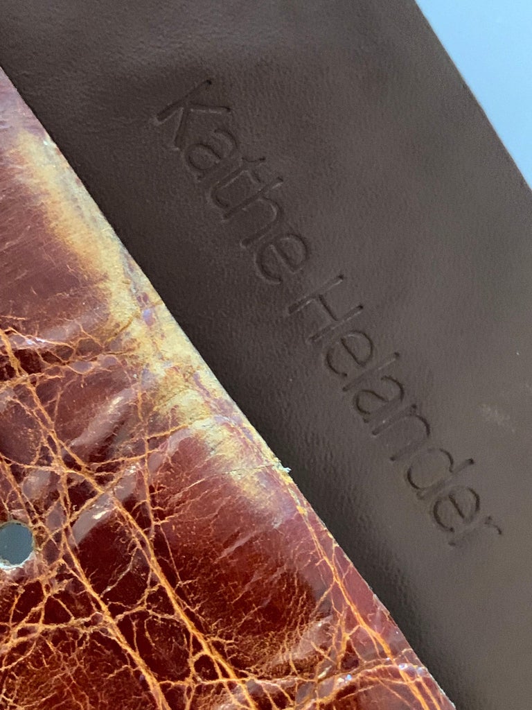 1980s Caryn Suzann Genuine Gator Belt W/ Etruscan-Inspired Semi ...