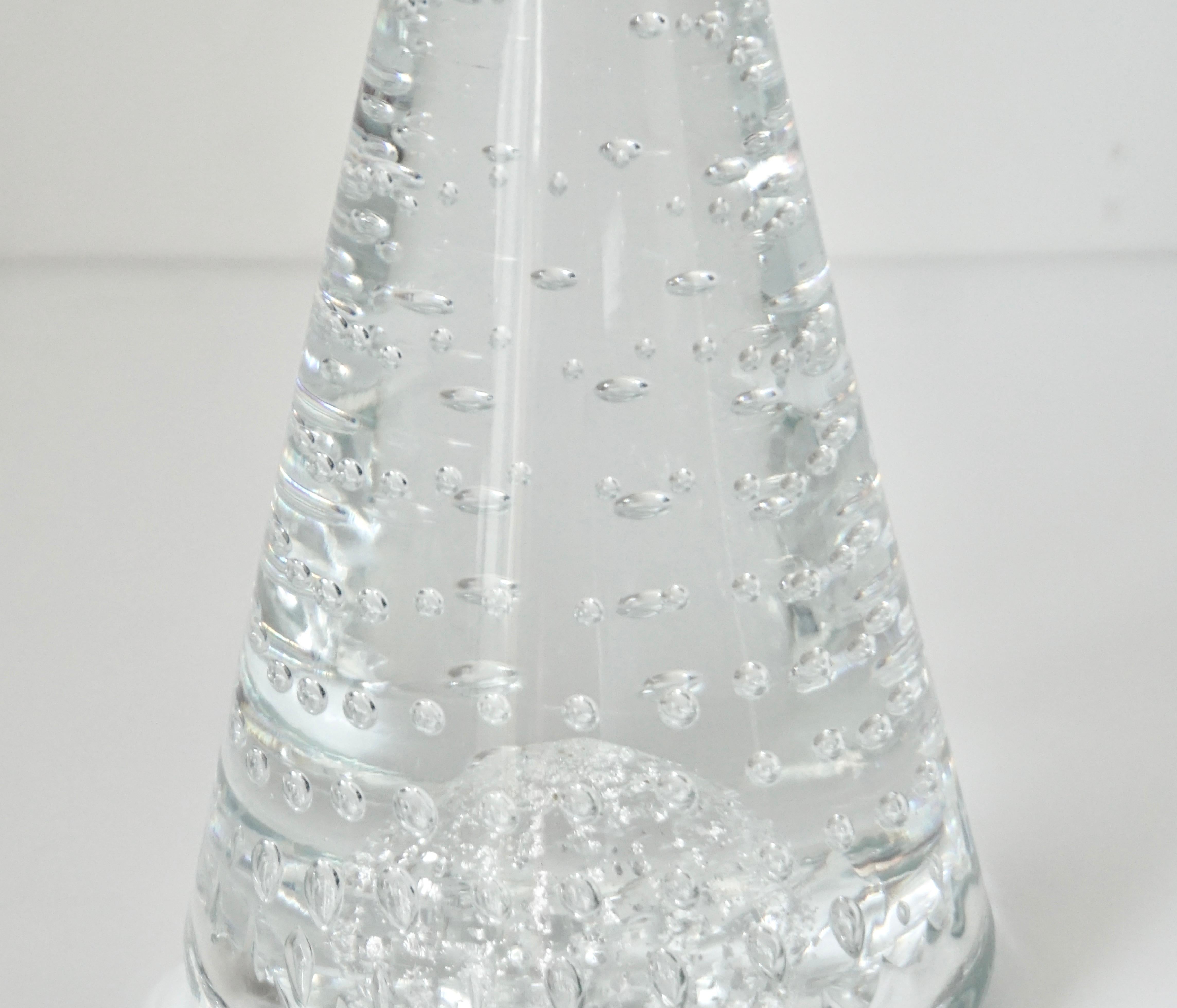 1980s Cenedese Italian Pair of Vintage Crystal Murano Glass Obelisks ...