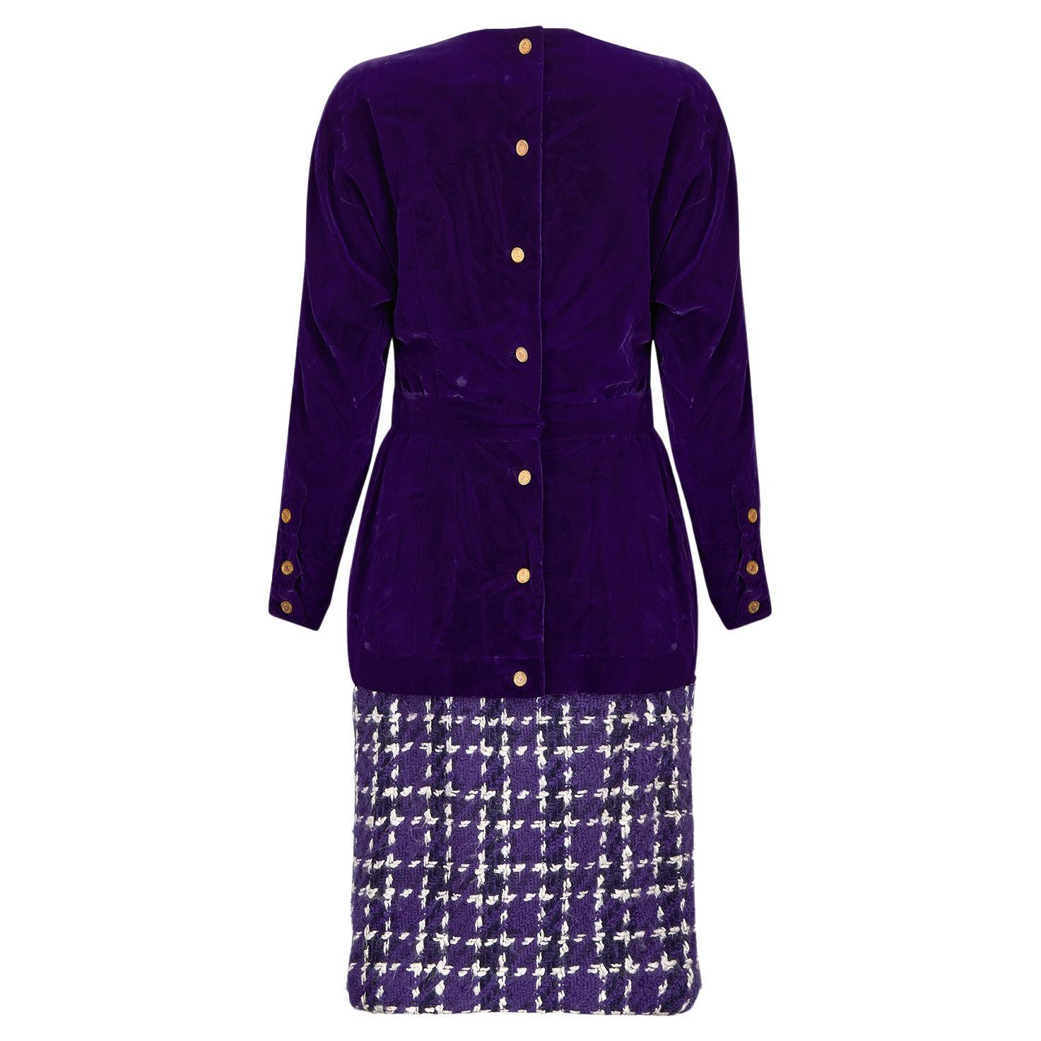 Chanel by Karl Lagerfeld brown tweed pleated jacket maxi skirt suit, fw ...