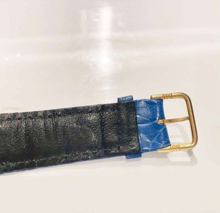 1980s Christian Dior Blue Stone Dial Quartz Watch For Sale at 1stDibs