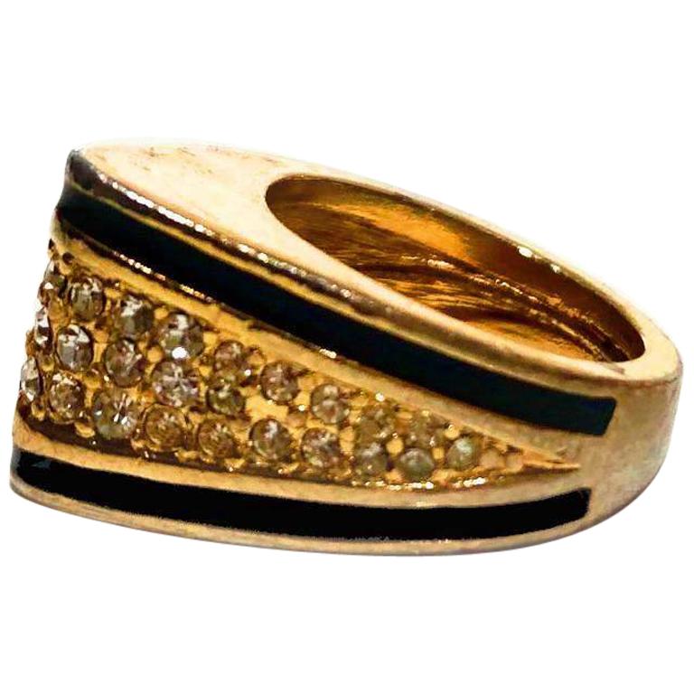 DIOR Morganite and Enamel "Diorette" Ring at 1stDibs