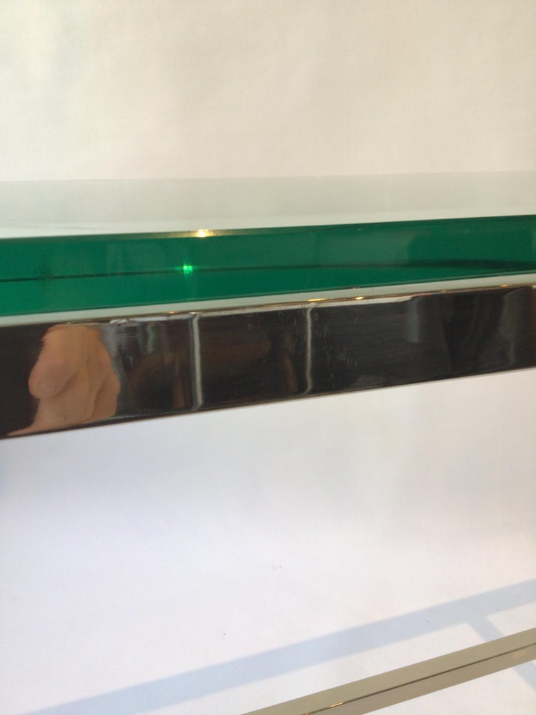 1980s Chrome/Glass Classical “X” Console For Sale at 1stDibs