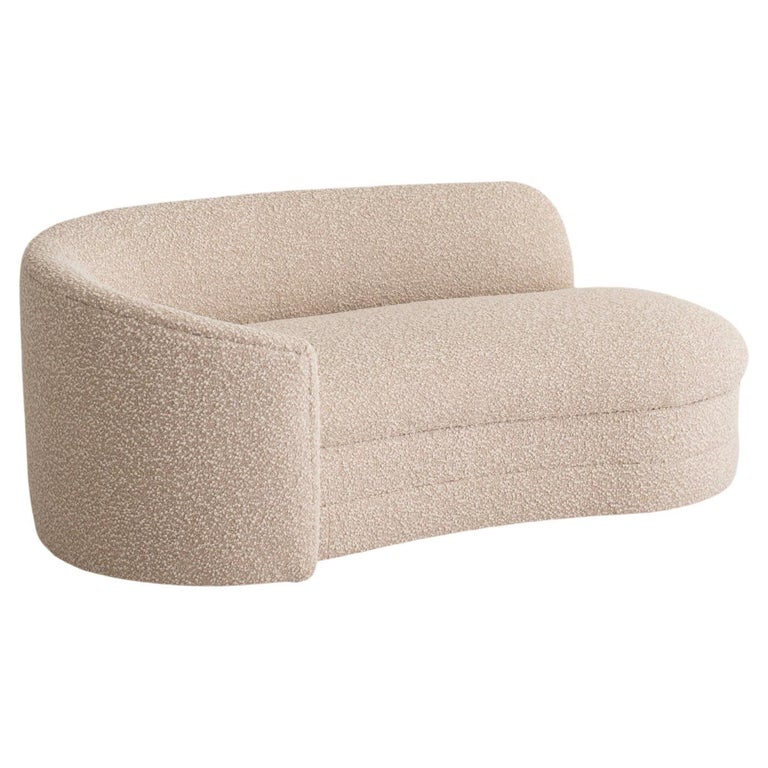 1980s "Cloud" Chaise in Cream Wool Bouclé at 1stDibs