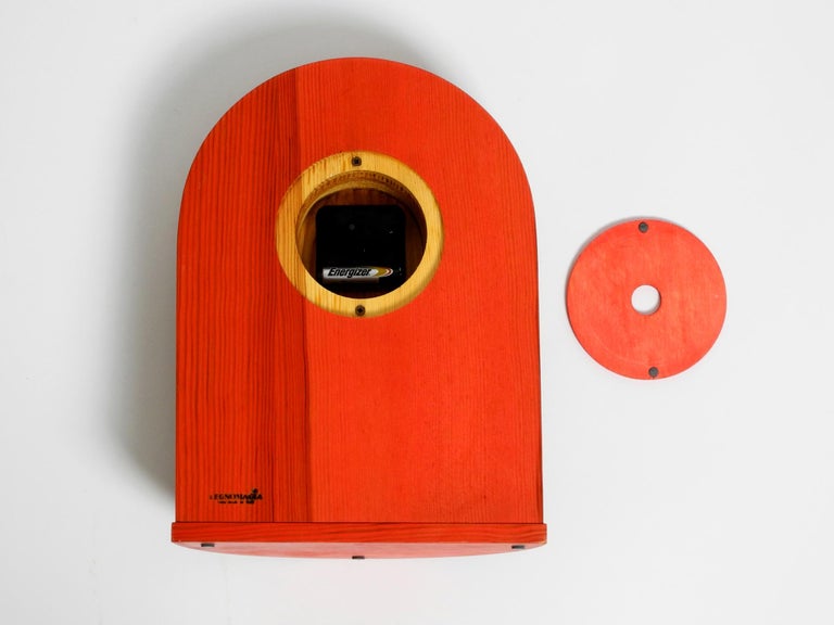 1980s, Colorful Pine Wood Table Clock in Postmodern Design by ...