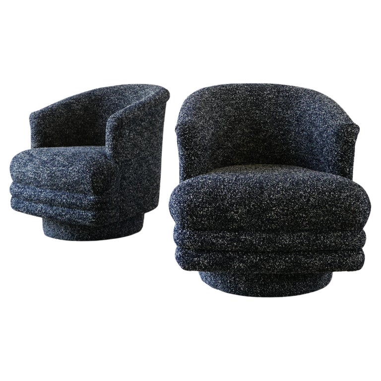 1980s Directional Furniture Designer Swivel Chairs, Set of 2 For Sale ...