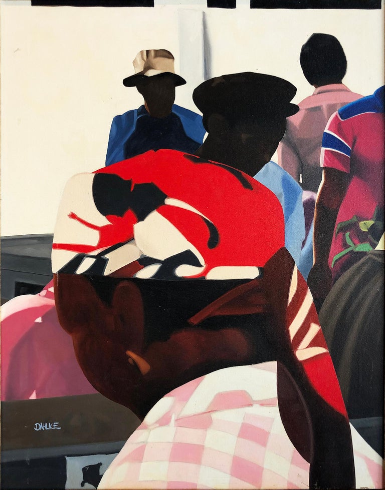 1980s Donald Dahlke Abstract Oil Painting on Canvas For Sale at 1stDibs