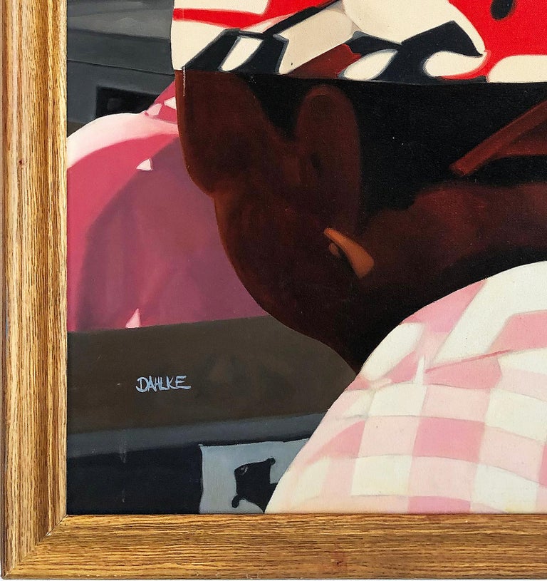 1980s Donald Dahlke Abstract Oil Painting on Canvas For Sale at 1stDibs