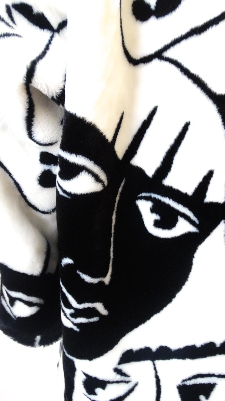 1980s DonnyBrook Art Deco Face Motif Coat at 1stDibs | donnybrook coat ...