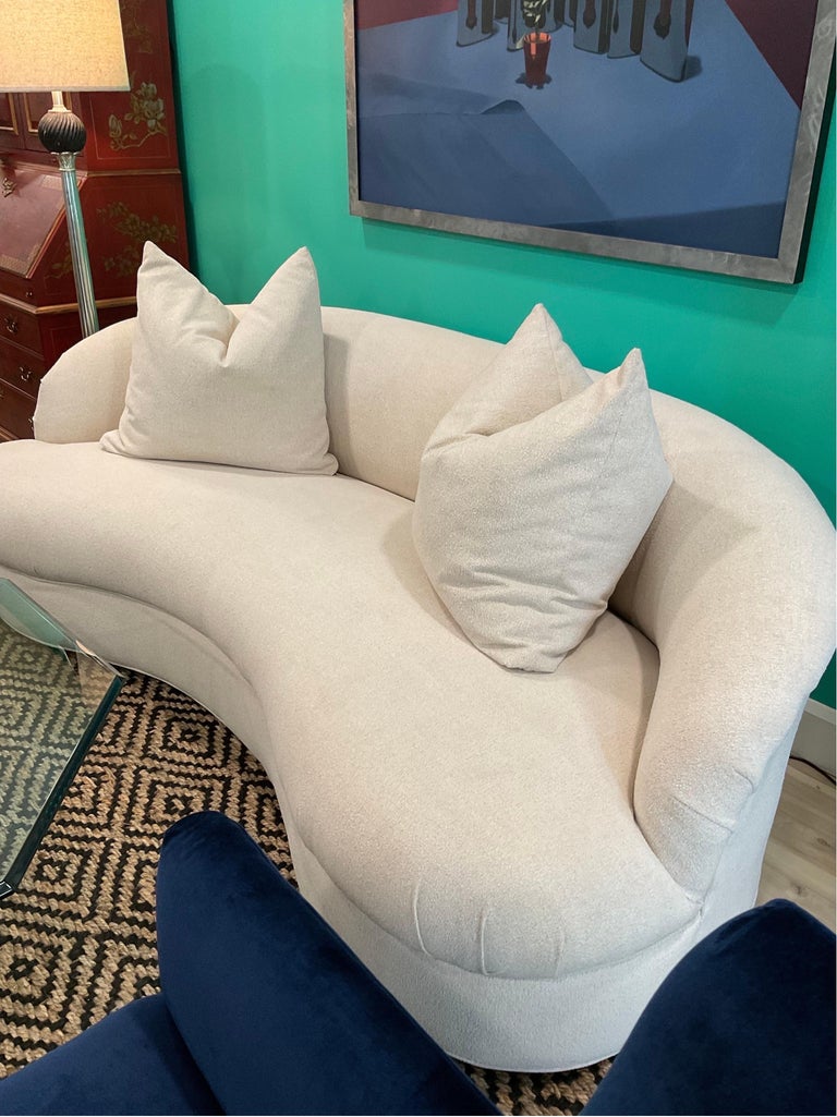 1980s Drexel Heritage Kidney Shaped Sofa For Sale at 1stDibs