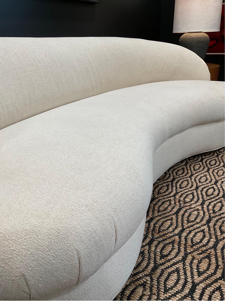 1980s Drexel Heritage Kidney Shaped Sofa For Sale at 1stDibs
