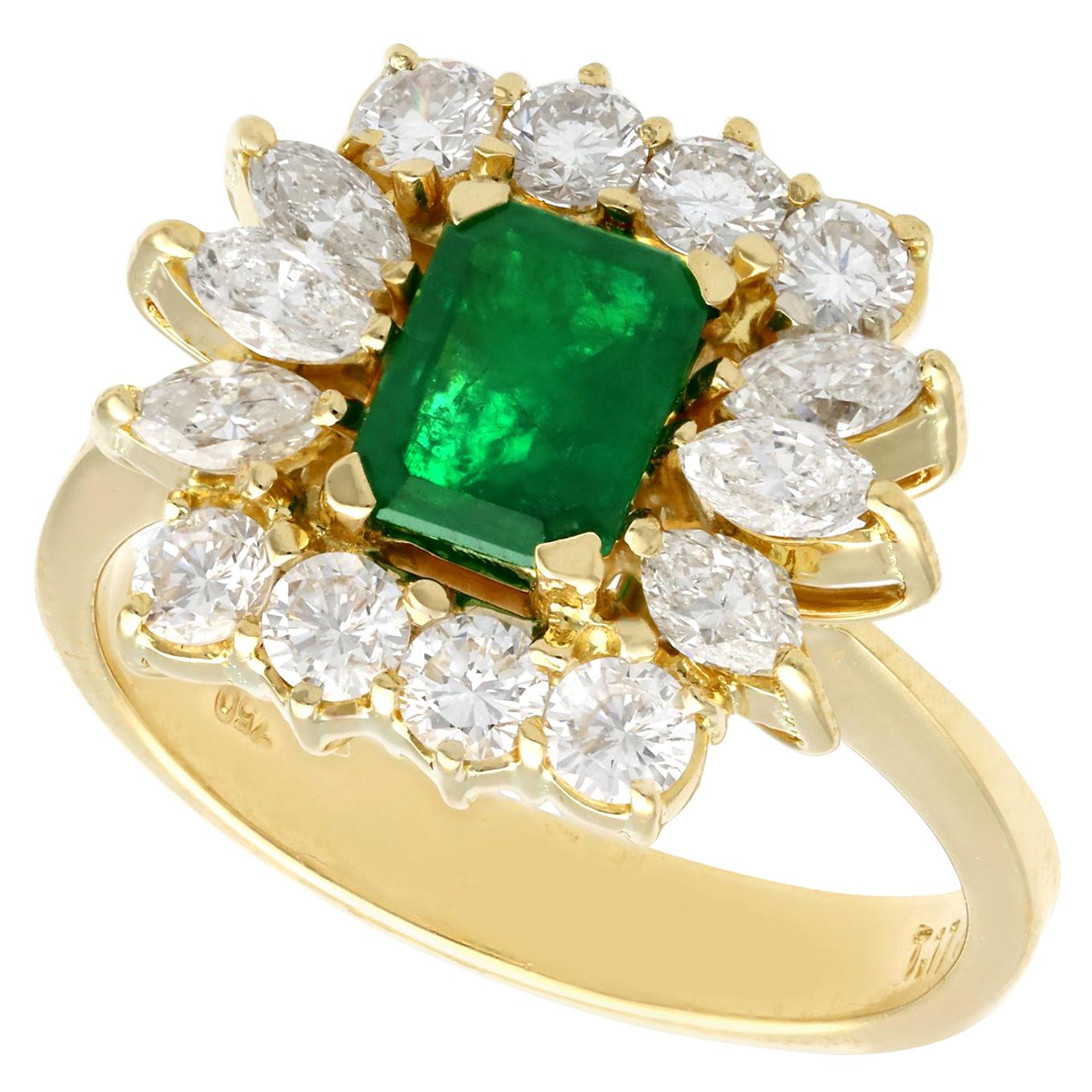Customizable Emerald Ring in 14 Karat Gold, Octagon Emerald Ring, May ...