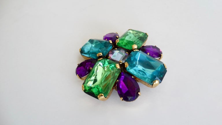 Erickson Beamon 1980s Rhinestone Brooch For Sale at 1stDibs
