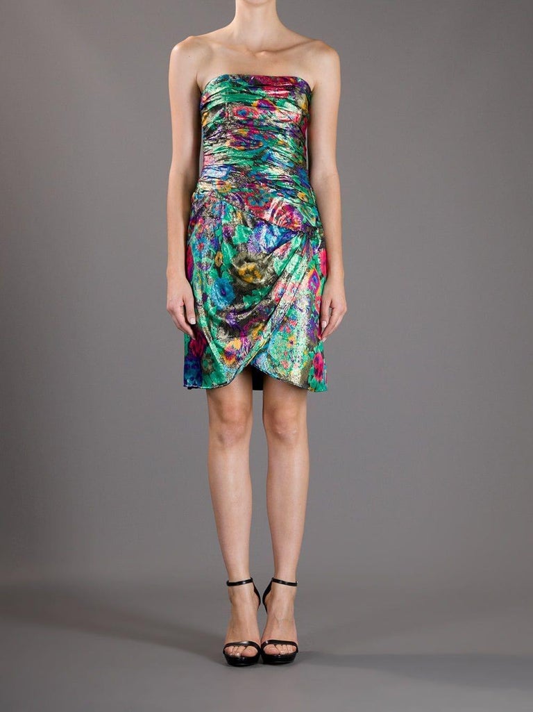 1980s Escada Dress Multicolor Sleeveless Dress at 1stDibs