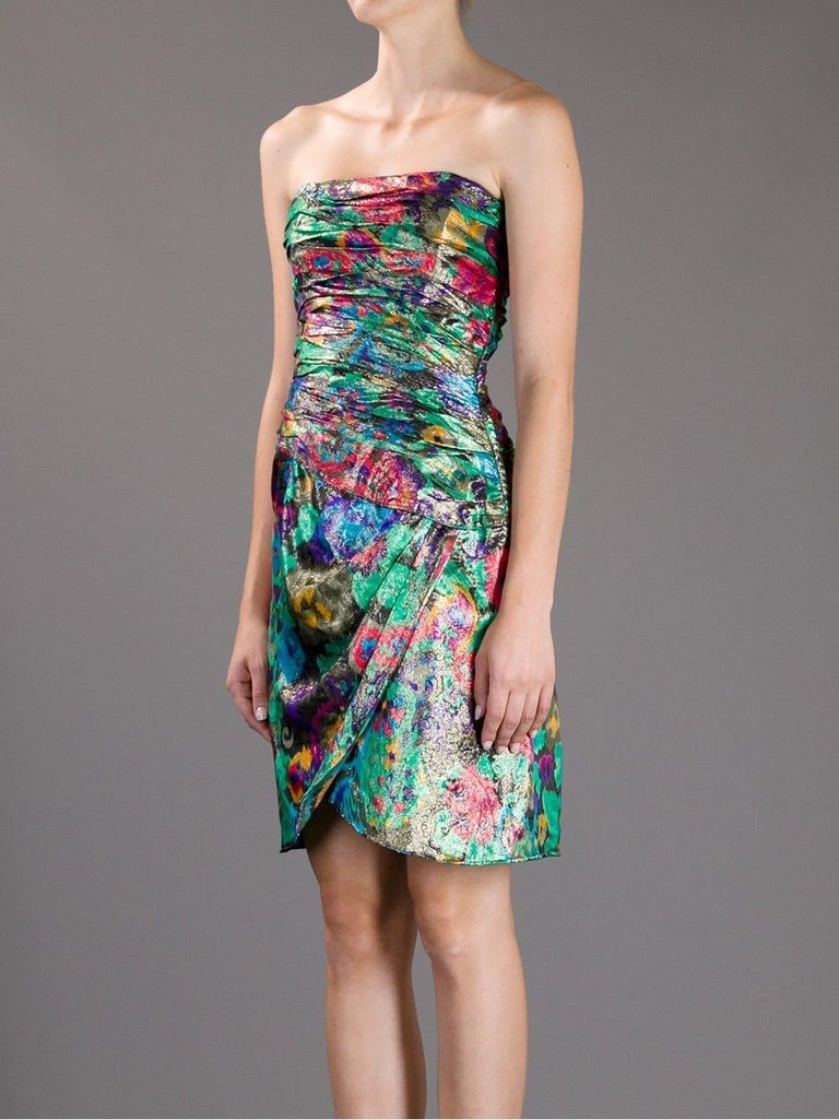 1980s Escada Dress Multicolor Sleeveless Dress at 1stDibs