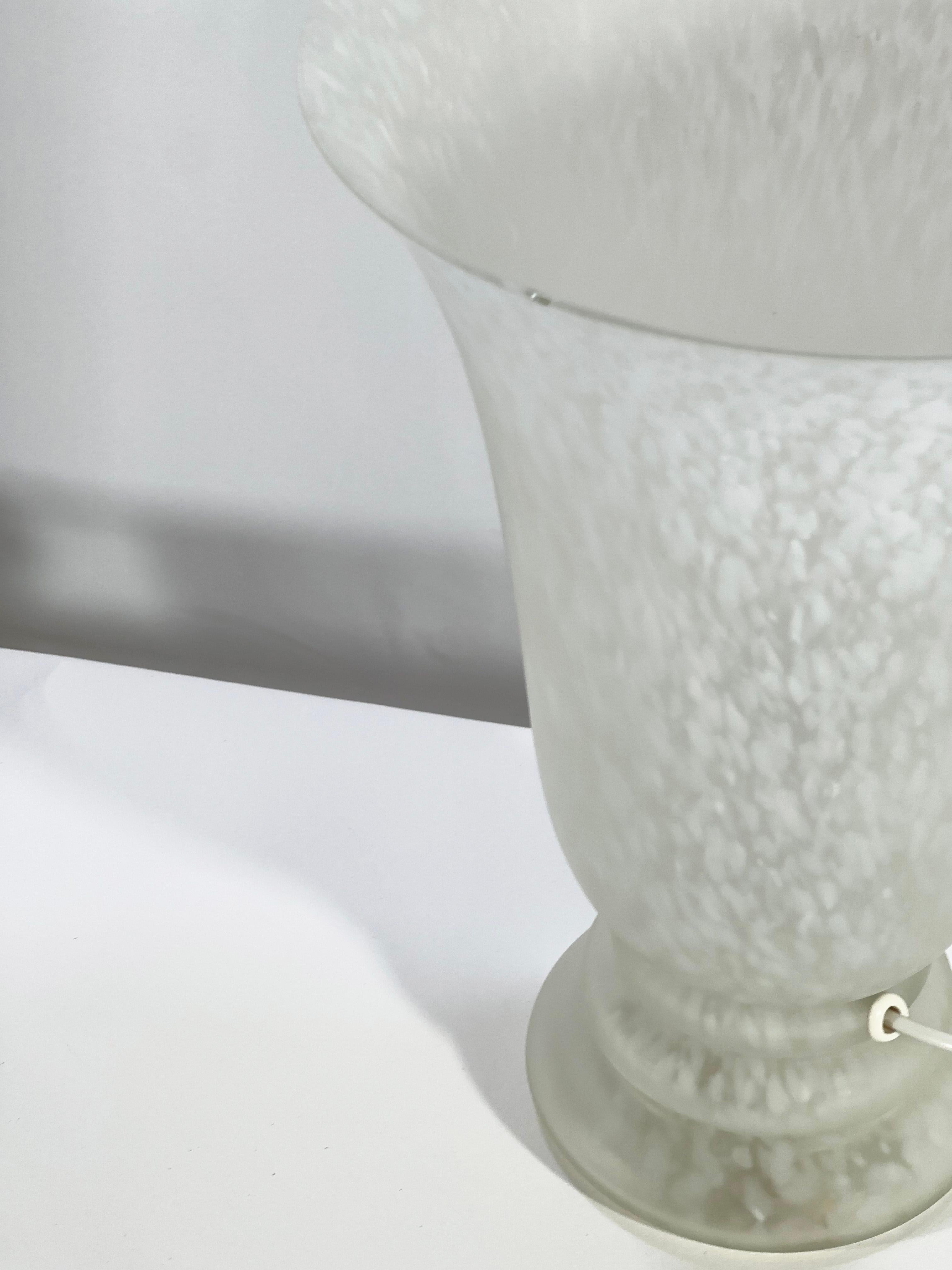 Vintage, Torchiere, Uplighter Lamp, Art Deco Style - Grey Frosted Glass ...