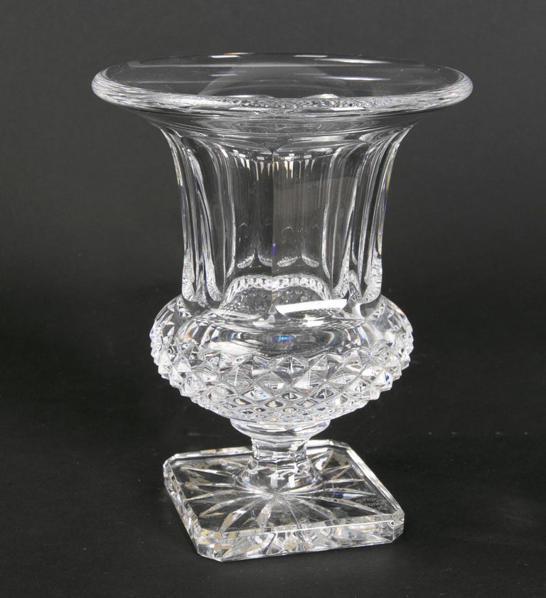 1980s French Hand-Carved Crystal Glass, Signed Cristal Louis, France ...