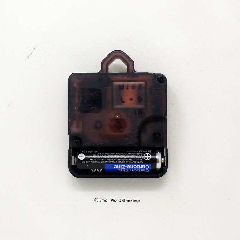 1980's Geometric Wall Clock For Sale at 1stDibs