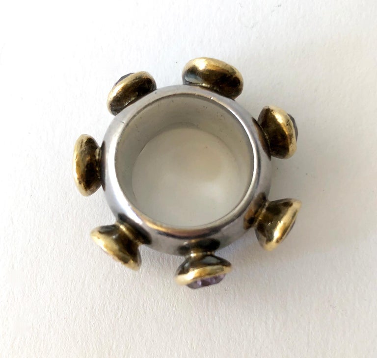 1980s Gerda Lyndgaard Monies Amethyst Sterling Silver 23 Karat Danish ...