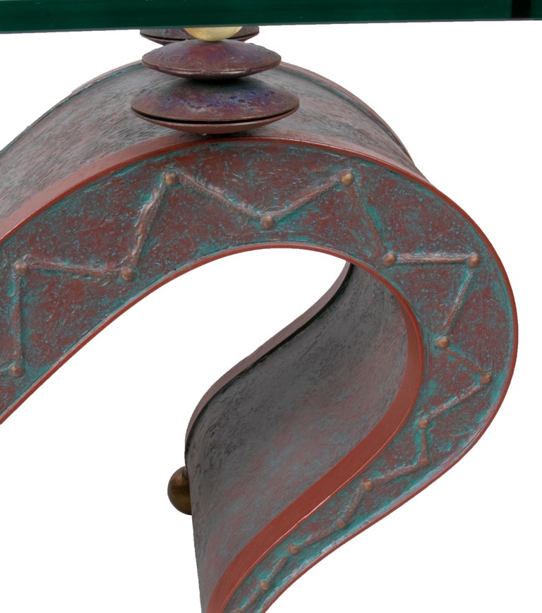 1980s German Abstract Design Iron and Glass Coffee Table For Sale at ...