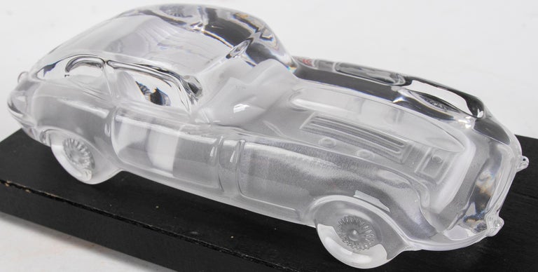 1980s German Glass Car Sculpture by Magic Cristal For Sale at 1stDibs
