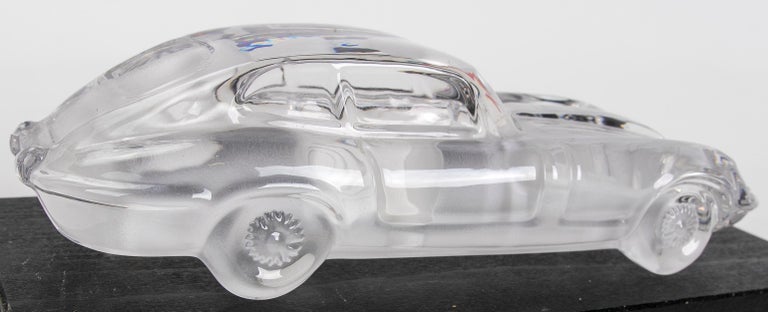 1980s German Glass Car Sculpture by Magic Cristal For Sale at 1stDibs