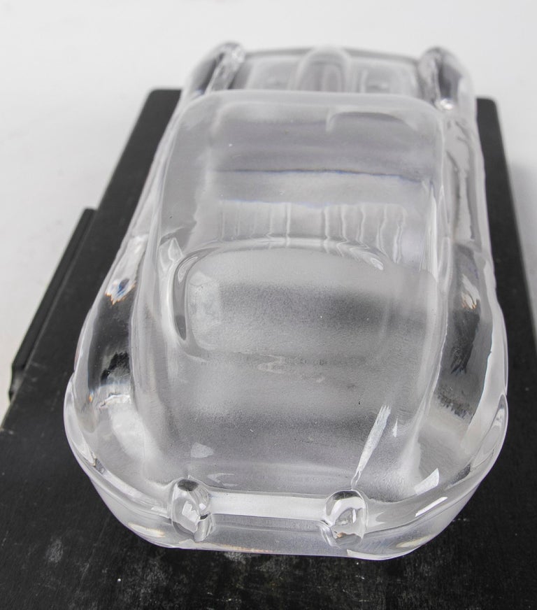 1980s German Glass Car Sculpture by Magic Cristal For Sale at 1stDibs