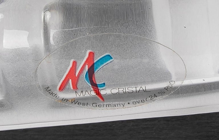 1980s German Glass Car Sculpture by Magic Cristal For Sale at 1stDibs