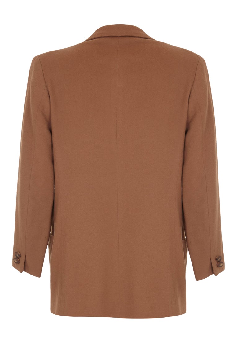 1980s Gianni Versace Camel Wool Boyfriend Jacket at 1stDibs
