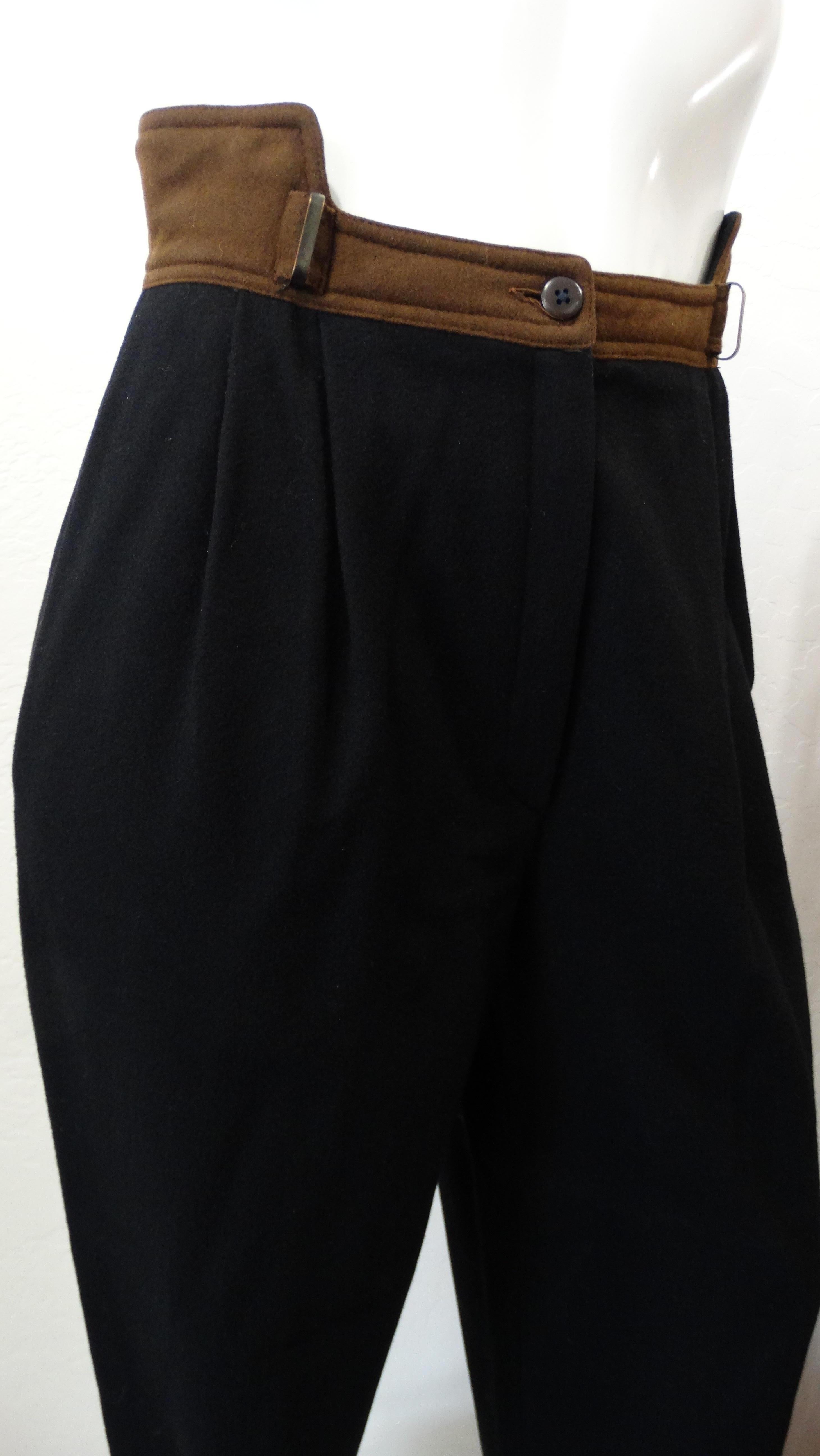 Gianni Versace 1980s Two Tone Wool Riding Pants at 1stDibs | two tone ...
