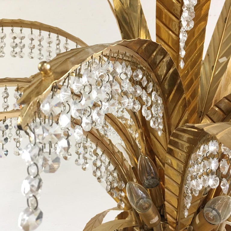1980s Gilt Crystal Palm Tree Floor Lamp at 1stDibs | palm tree floor ...