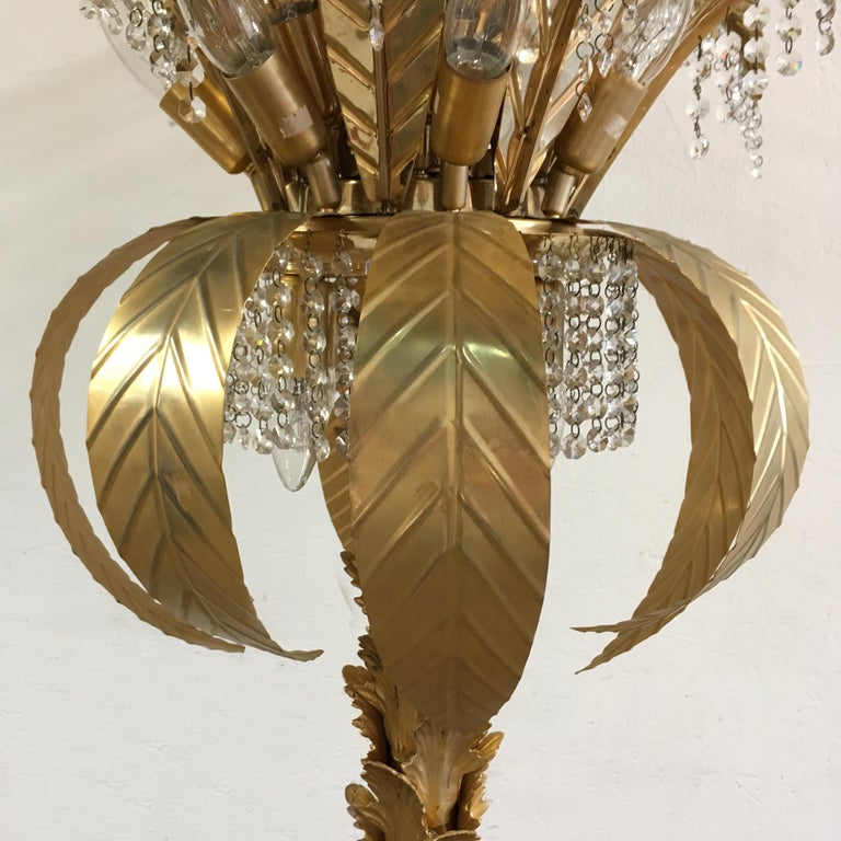 1980s Gilt Crystal Palm Tree Floor Lamp at 1stDibs | palm tree floor ...