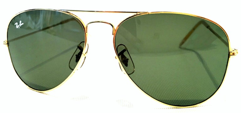 1980'S Gold Plate "Tear Drop" Aviator Sunglasses By, B&L Ray Ban USA ...