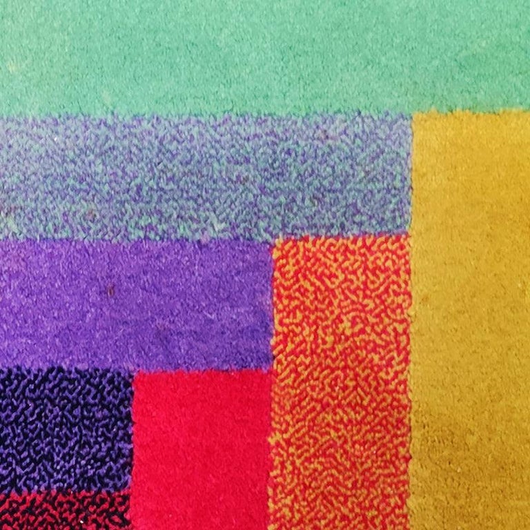 1980s Gorgeous Geometric Italian Woolen Rug by Missoni for T&J Vestor ...