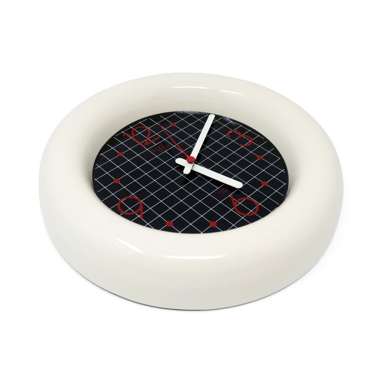 1980s Graphic Ceramic Wall Clock by Studio Nova Japan at 1stDibs