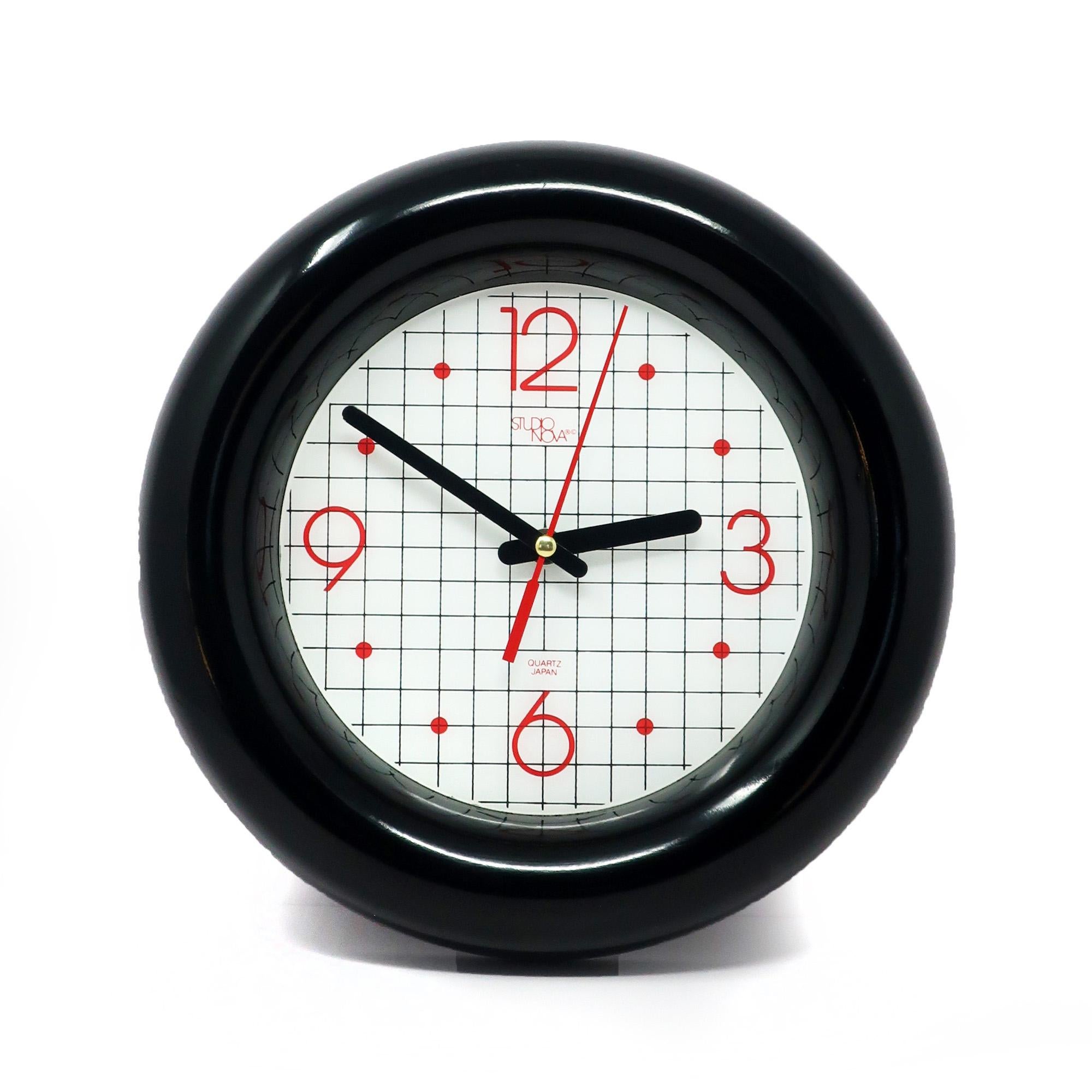 1980s Graphic Wall Clock by Studio Nova Japan For Sale at 1stDibs