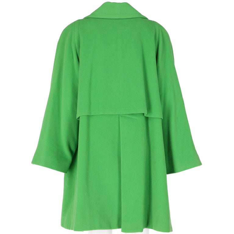 1980s Green Grass Double-Breasted Coat For Sale at 1stDibs