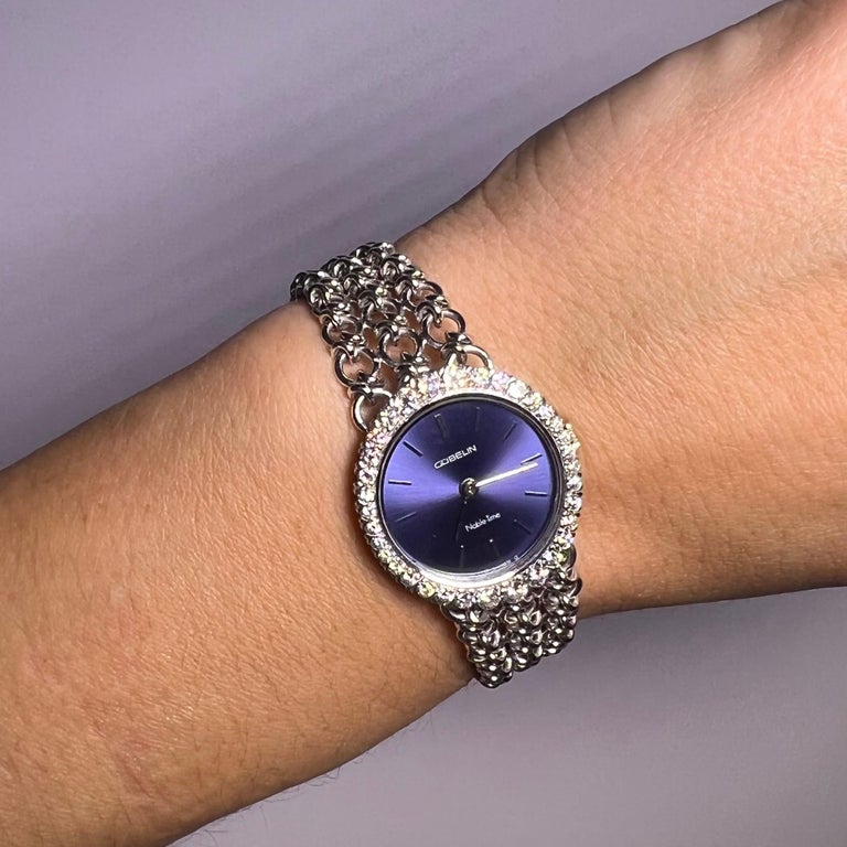 1980s Gubelin Ladies Watch in 18 Karat White Gold For Sale at 1stDibs
