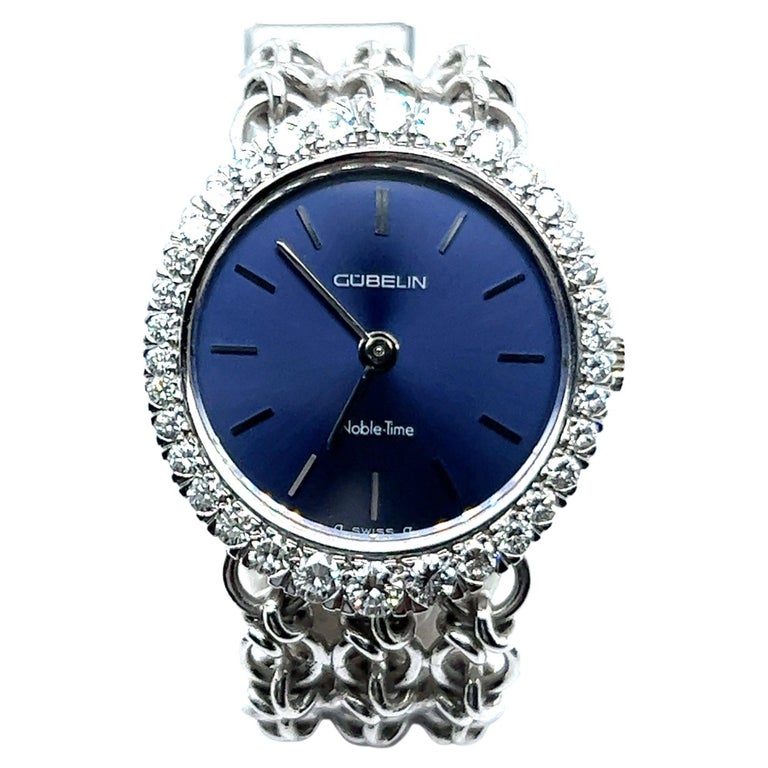 1980s Gubelin Ladies Watch in 18 Karat White Gold For Sale at 1stDibs