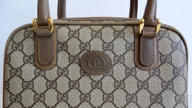 Gucci 1980s Monogram Top Handle Bag at 1stDibs | gucci handbag