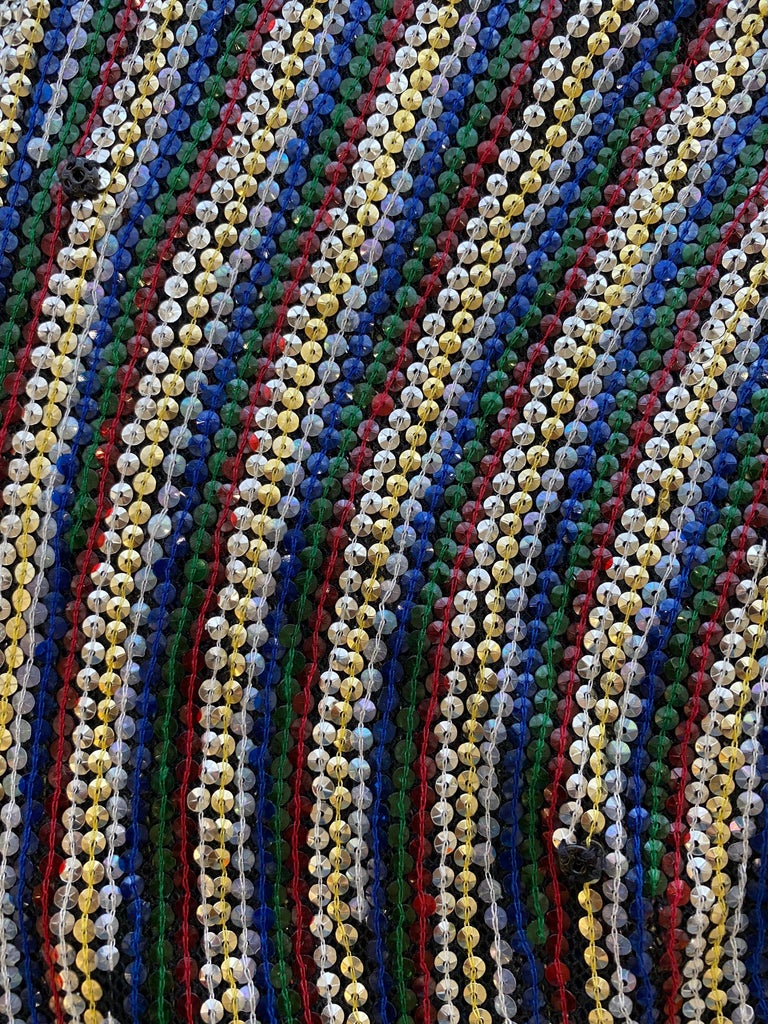 1980s Halston Multi Color Sequin Mesh Cardigan Jacket and Black Velvet ...