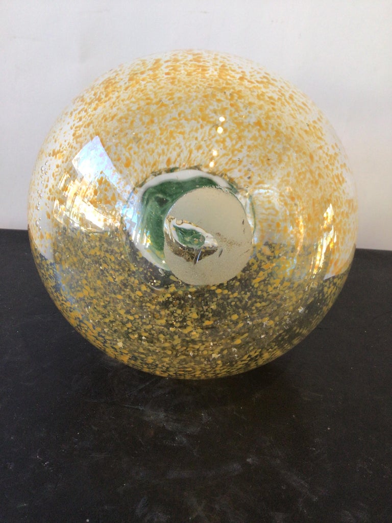 1980s Hand Blown Glass Pumpkin by Stuart Braunstein For Sale at 1stDibs