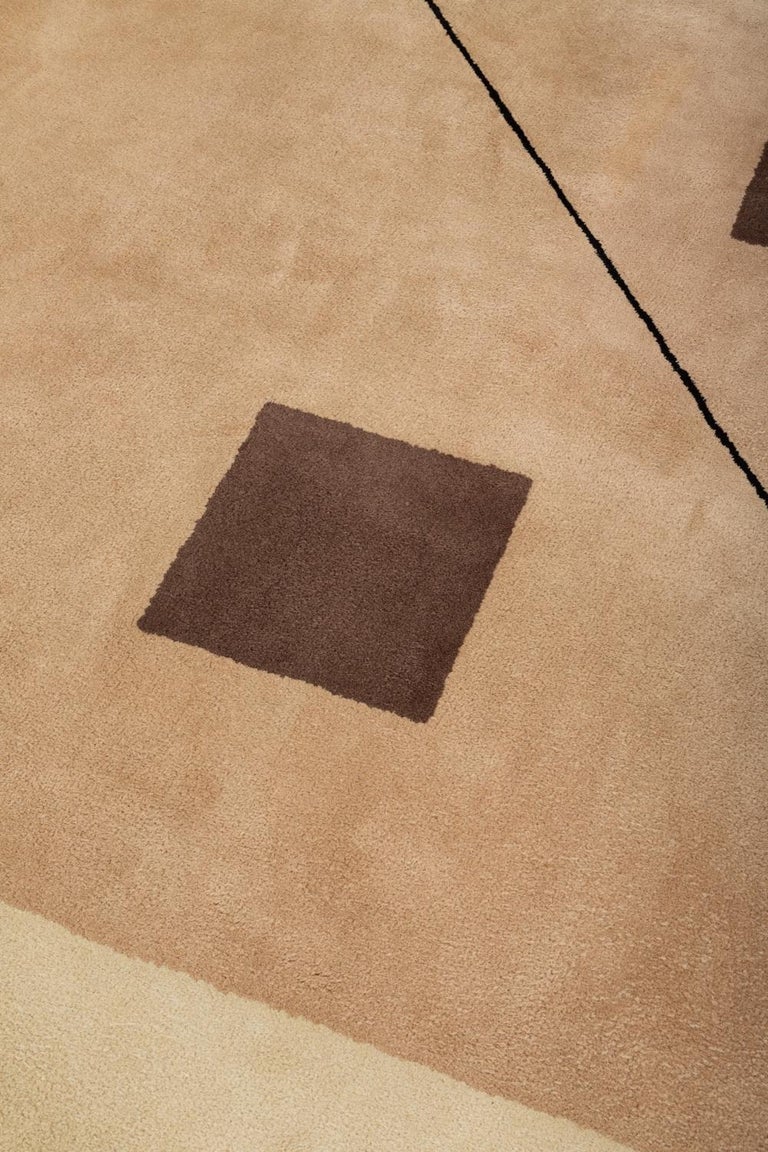 1980s Hand-Tufted Square Area Rug by Tisca at 1stDibs | tisca carpet