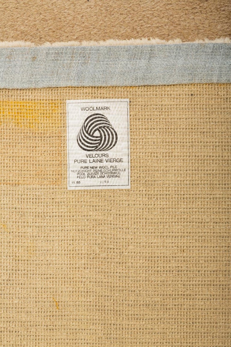 1980s Hand-Tufted Square Area Rug by Tisca at 1stDibs | tisca carpet