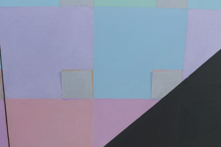 1980s Hard Edge Abstract Painting For Sale at 1stdibs