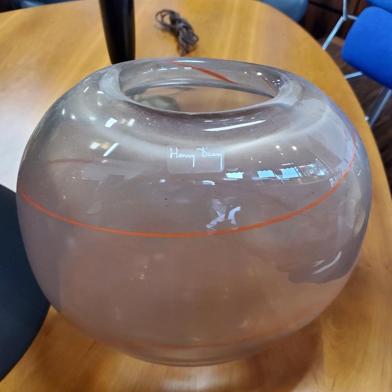 1980s Henry Dean Mid-Century Modern Mouthblown Decorative Glass Vessel ...