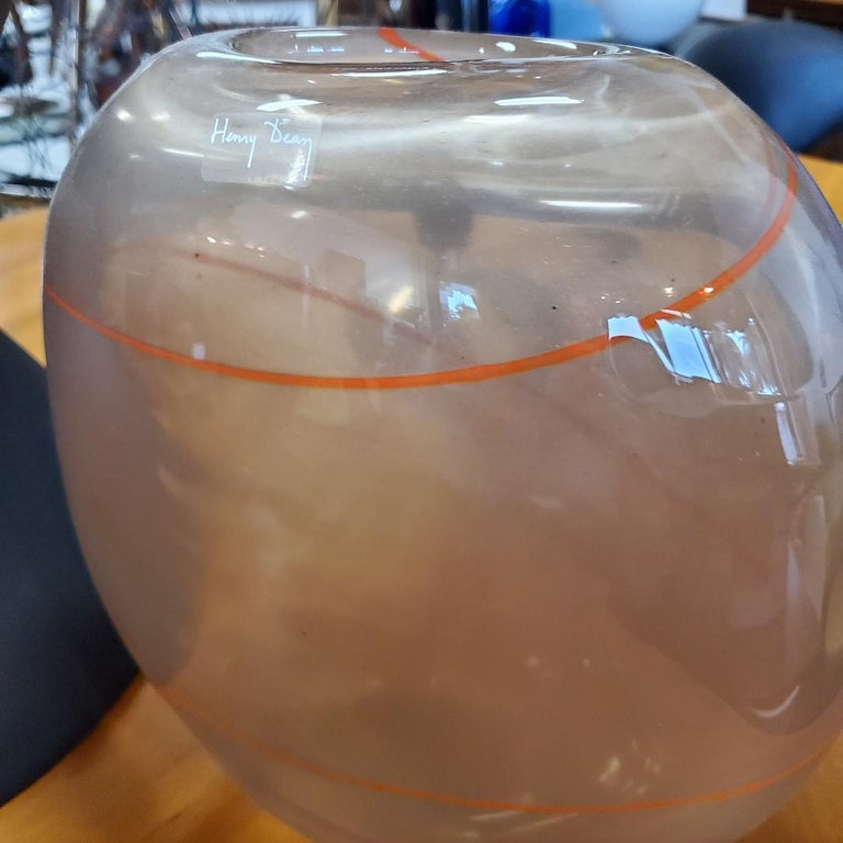 1980s Henry Dean Mid-Century Modern Mouthblown Decorative Glass Vessel ...